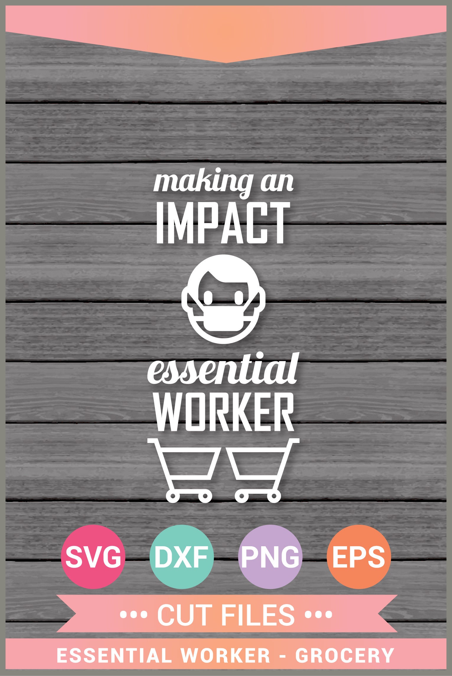 Paper & Party Supplies Cricut Eps Dxf CF-204-2 Essential Worker svg ...