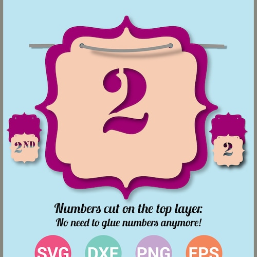 Layered Numbers SVG. PNG. Cricut Cut Files Silhouette Files. - Etsy