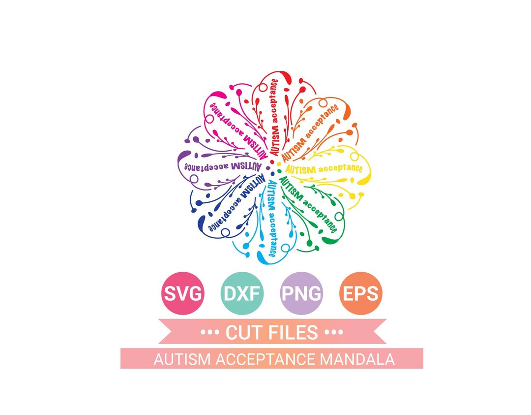 Autism Accpetance Svg, Mandala Svg, Autism Awareness Svg, Cut Files ...