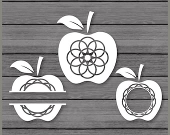 Teacher Monogram Apple Svg - Etsy