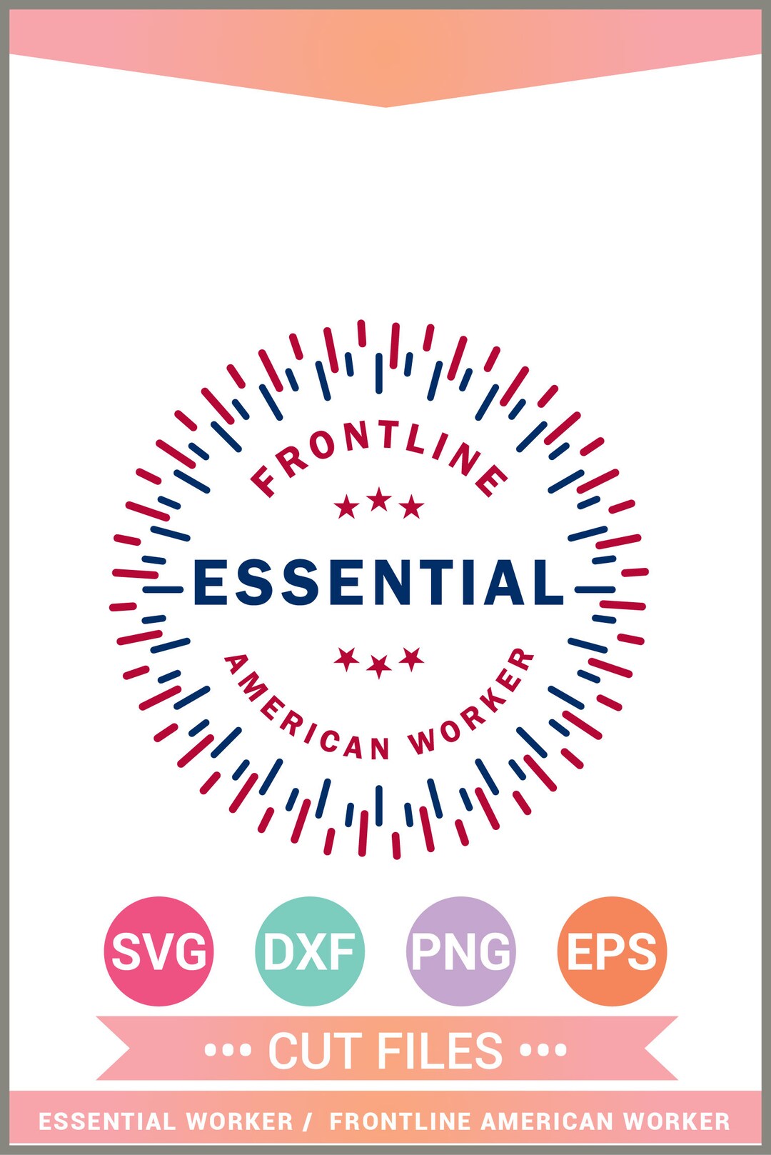 Essential Worker Svg Frontline American Svg Essential Worker - Etsy