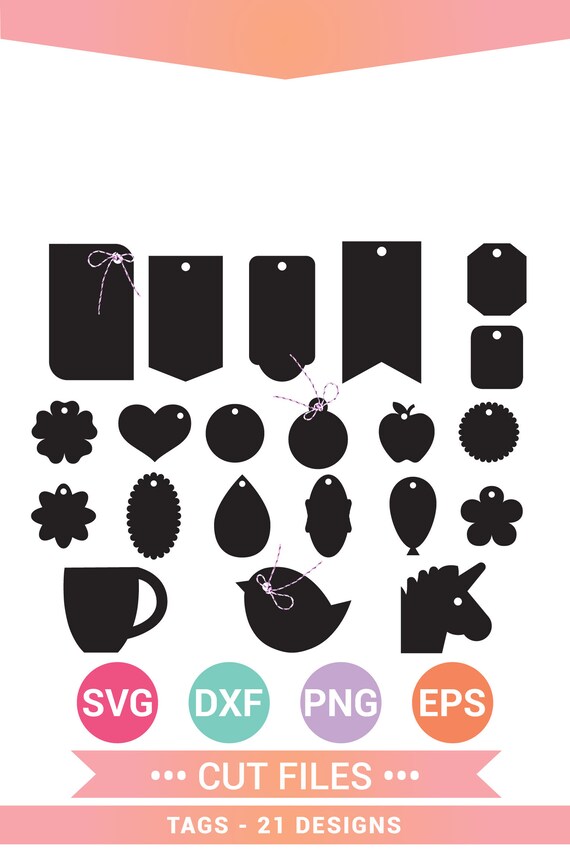 21 Tags Labels SVG Cut Files Cricut Design Space | Etsy
