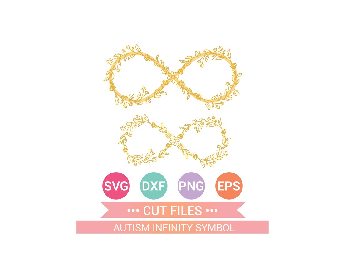 Autism Infinity Symbol Svg, Infinity Autism Png, Floral Design Autism ...