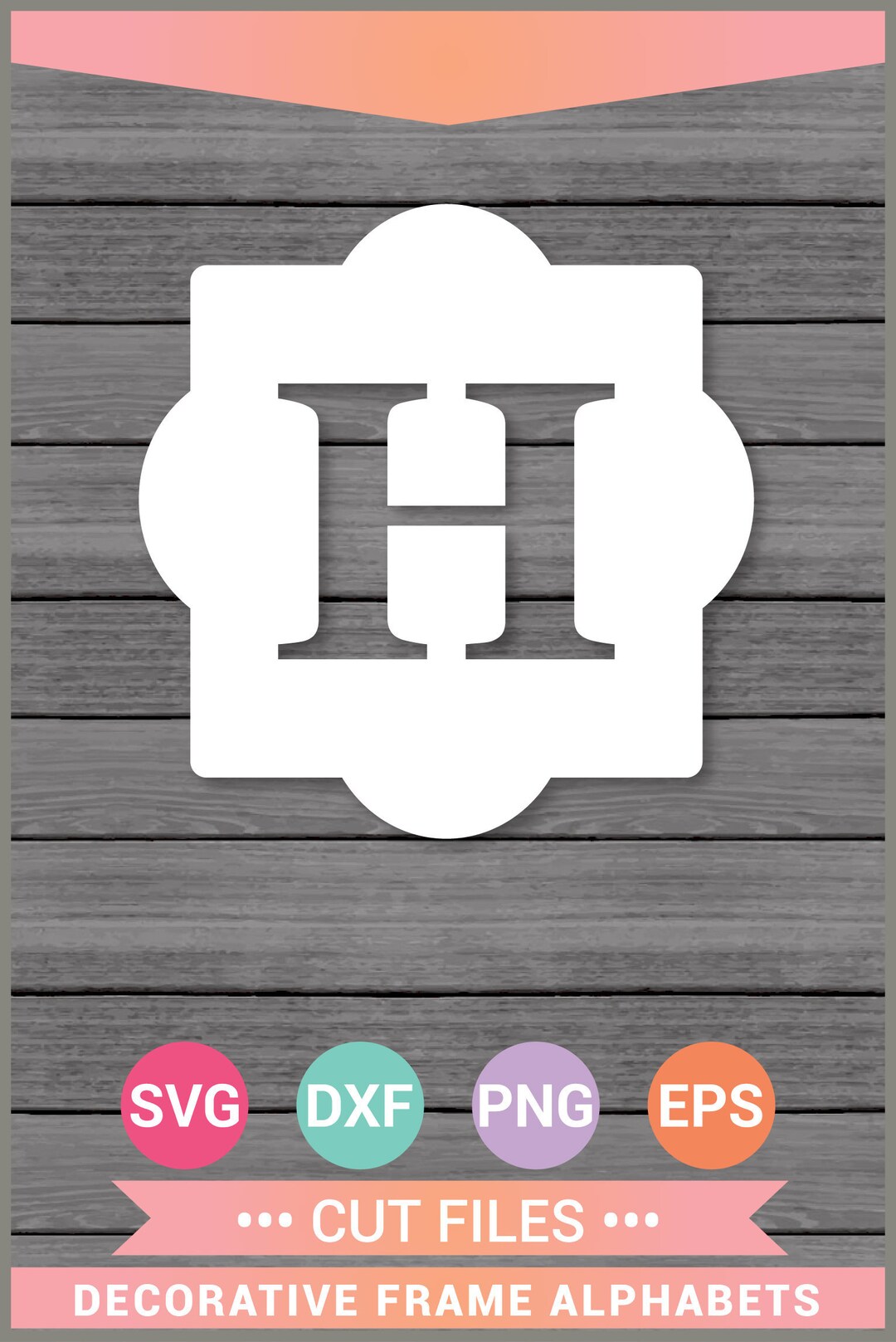 Alphabet Monogram Label Letters Invitation SVG Cut Files - Etsy