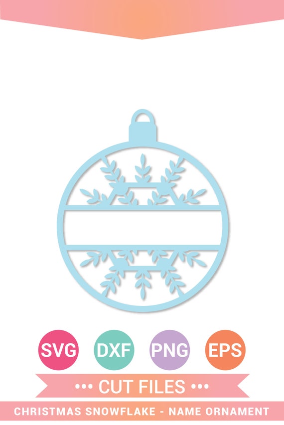 Christmas Snowflake Name Ornament SVG Cut Files Snowflake - Etsy