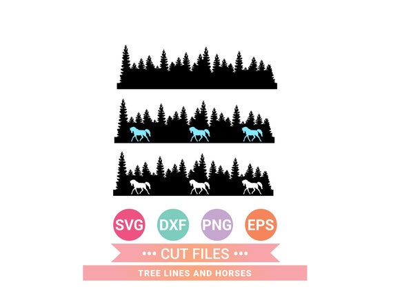 Northern Lights Tree Line Svg Aurora Borealis SVG Cut Files - Etsy