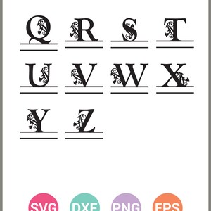 Alphabet, Split Monogram, Wedding, Invitation SVG Cut Files ,cricut ...