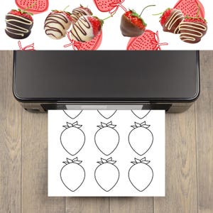 Dipped Strawberry Order Form Printable PDF, Bonus Sketch Template ...