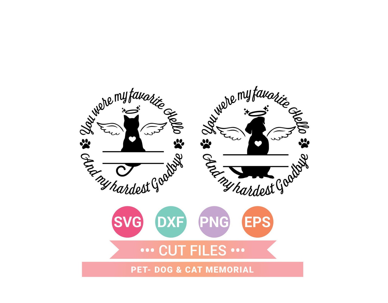 Pet Memory SVG Dog Memorial Svg Cat Memorial Svg Angel | Etsy Canada