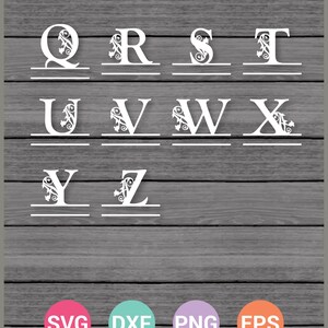 Alphabet, Split Monogram, Wedding, Invitation SVG Cut Files ,cricut ...