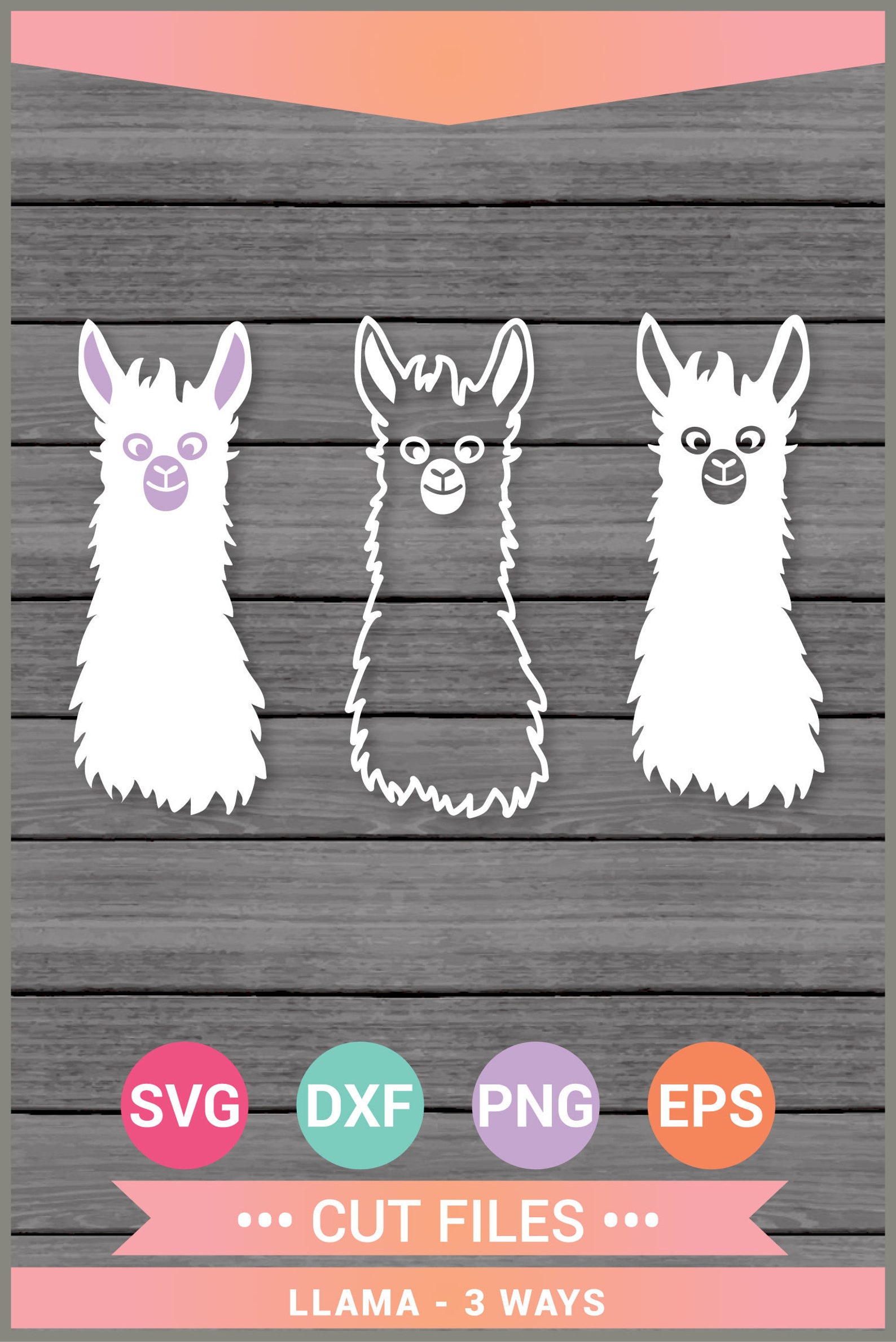 Llama 3 Designs Cute Llama Animal SVG Cut Files Cricut | Etsy