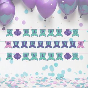Mermaid Alphabet Banner SVG: A-Z Garland Cut Files (digital Download ...
