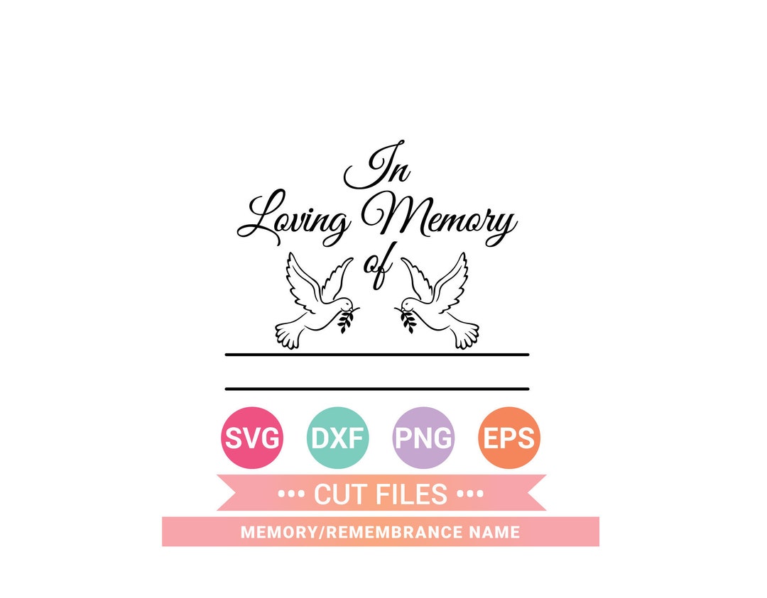 In Loving Memory SVG: Headstone Memorial Remembrance (digital Download ...