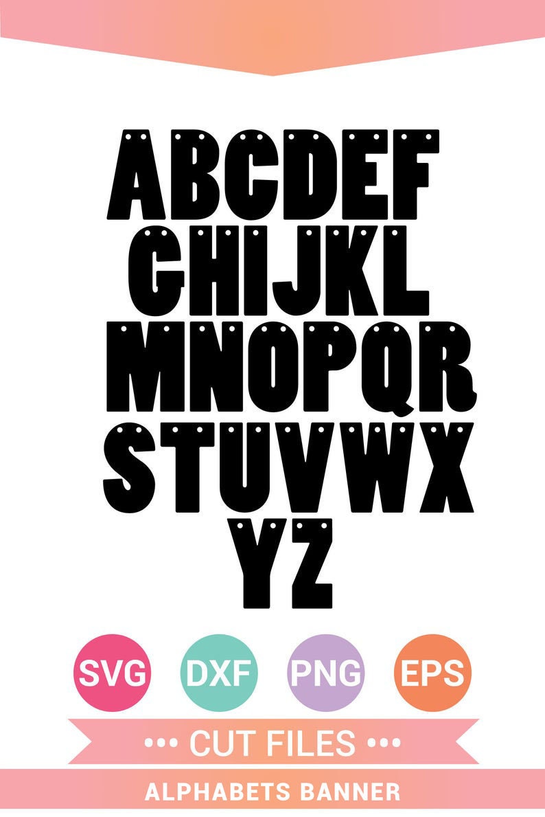 Alphabet Banner SVG Cut Files: A-Z Letters (digital Download) - Etsy