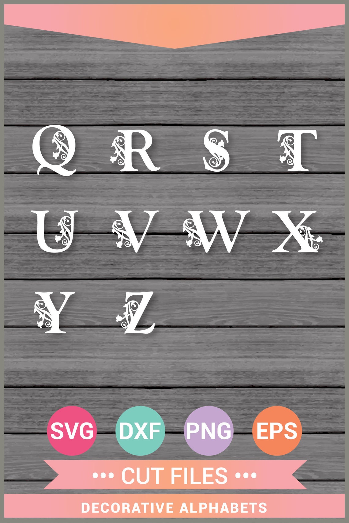 Alphabet Monogram Letters Wedding Invitation SVG Cut Files - Etsy