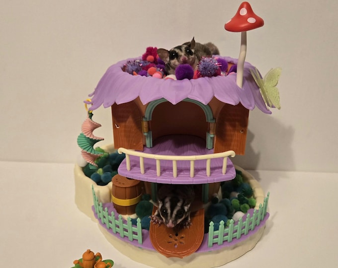 Sugar Glider Pom Pom Treehouse! Perfect for Your Sugar Glider to ...