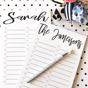 Personalized Note Pads Minimalist Checklist to Do List - Etsy