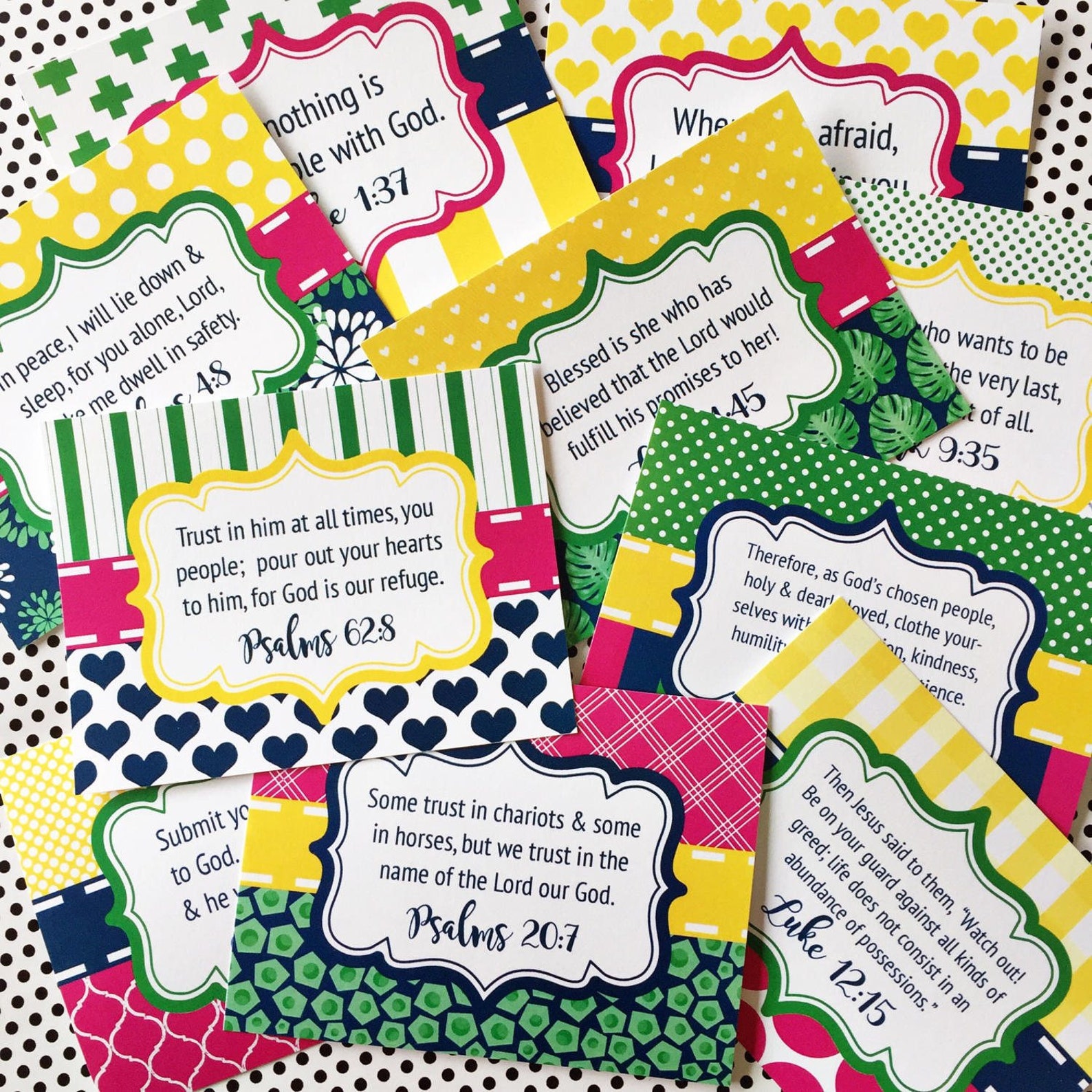 PRINTABLE Scripture Cards, INSTANT DOWNLOAD Bible Journaling Cards ...