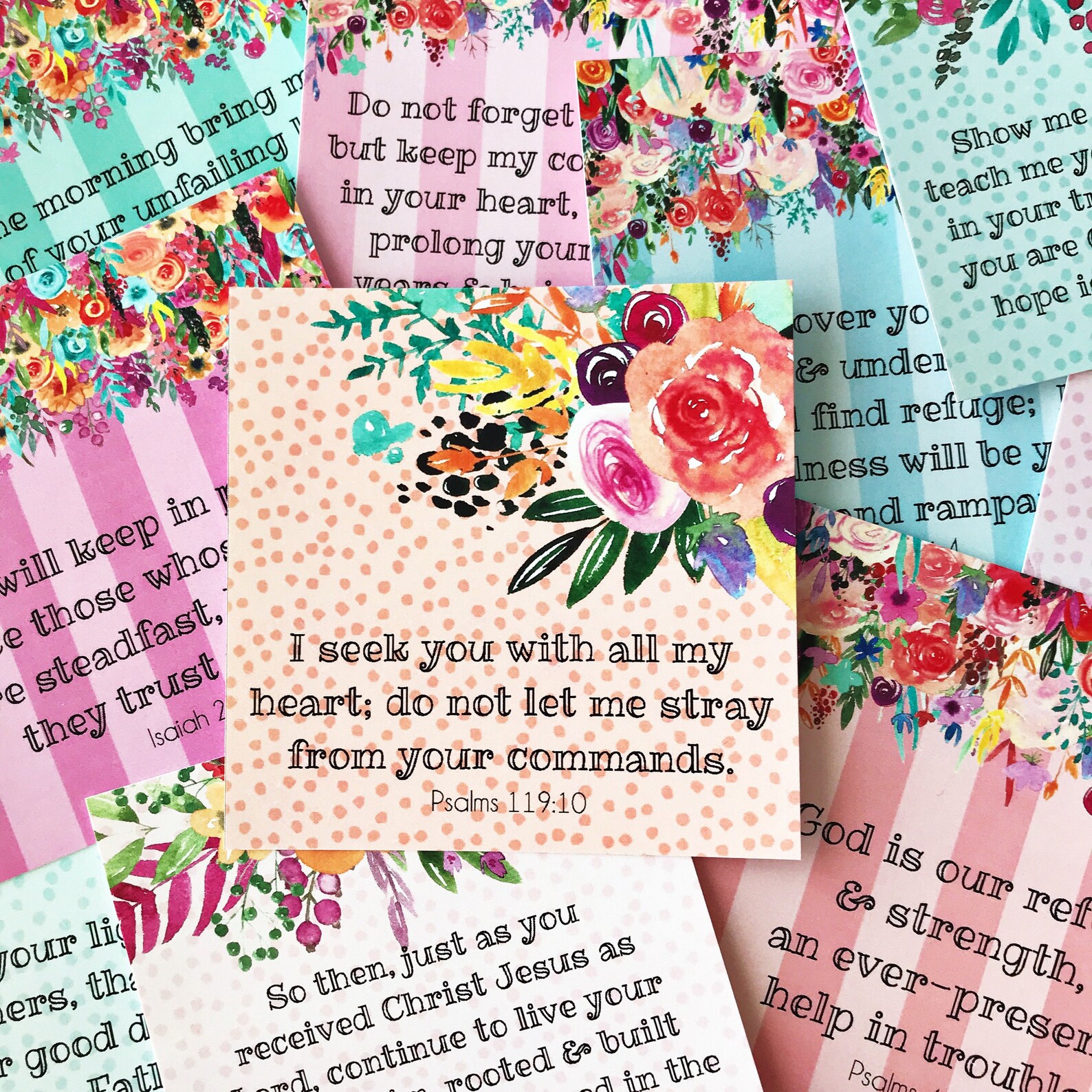 Scripture Card Set Scripture Memory Cards Bible Verse Cards - Etsy