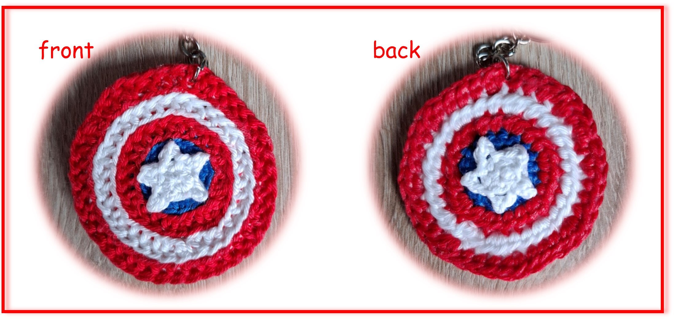 Crochet Pattern for a Captain America Shield Key Chain MCU Marvel ...