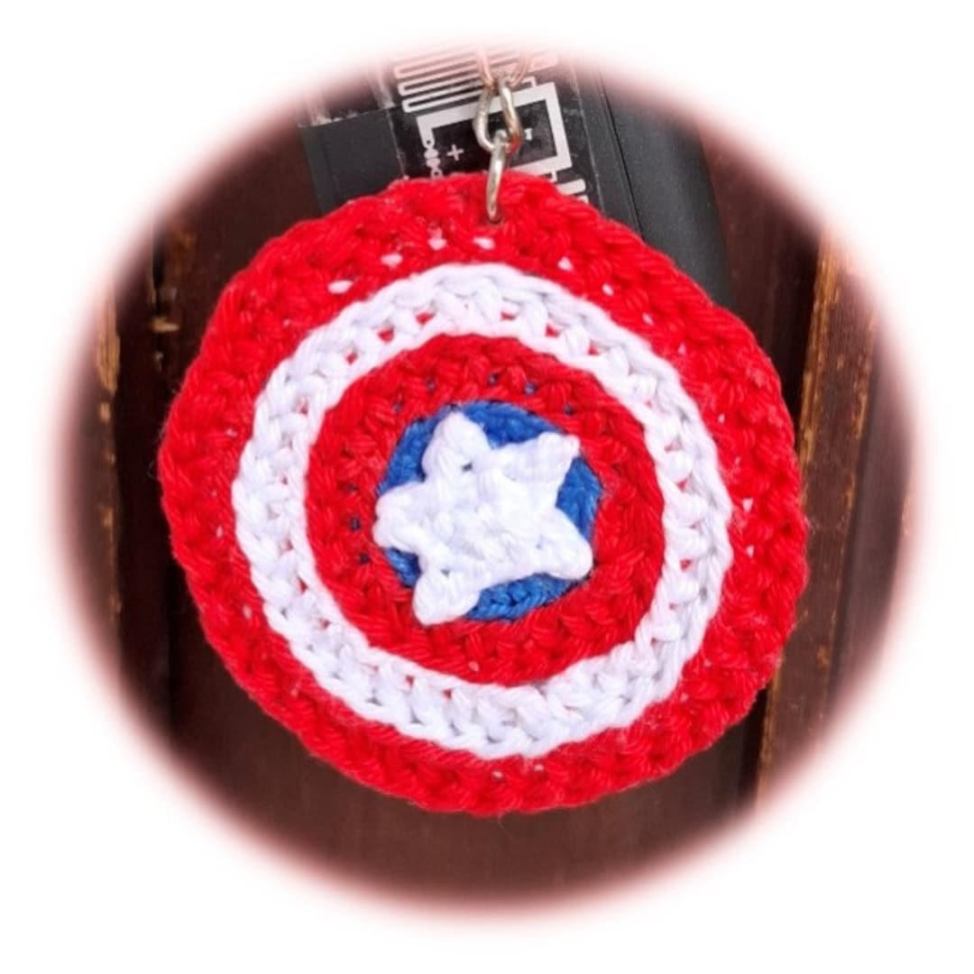 Crochet Pattern for a Captain America Shield Key Chain MCU Marvel ...