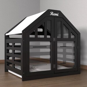 HF Dog House | Personalized Dog House | Dog Crate | Wooden Dog Crate ...