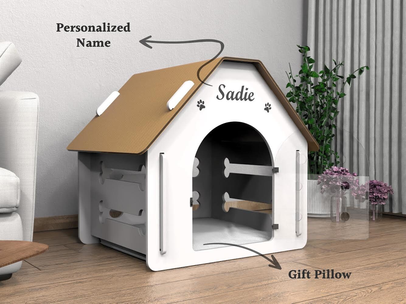 Personalized Dog House, Puppy Dog House, Wooden Dog Crate, Dog Kennels ...