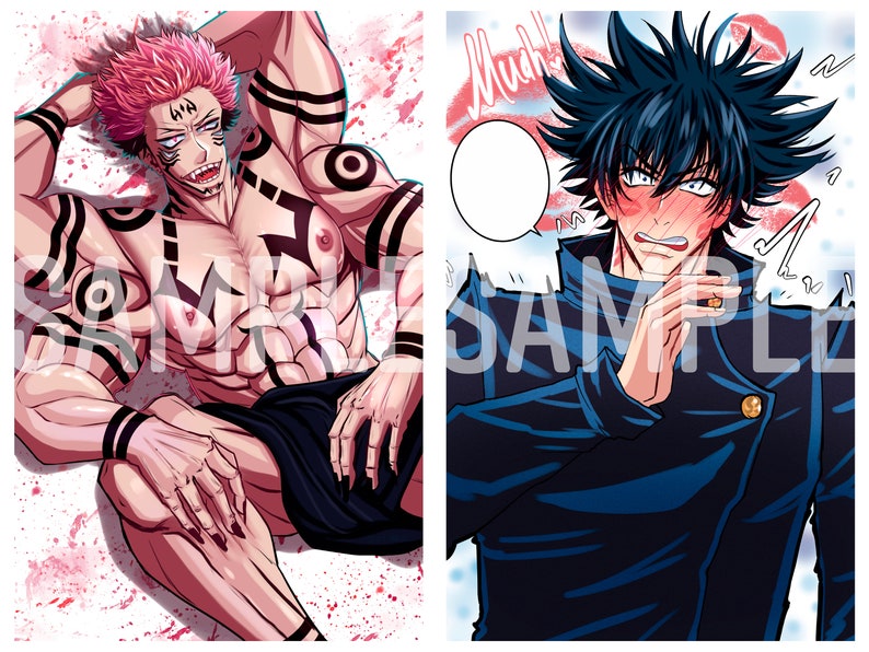 HOT Anime Men Prints (theme: Sorcery) - Etsy