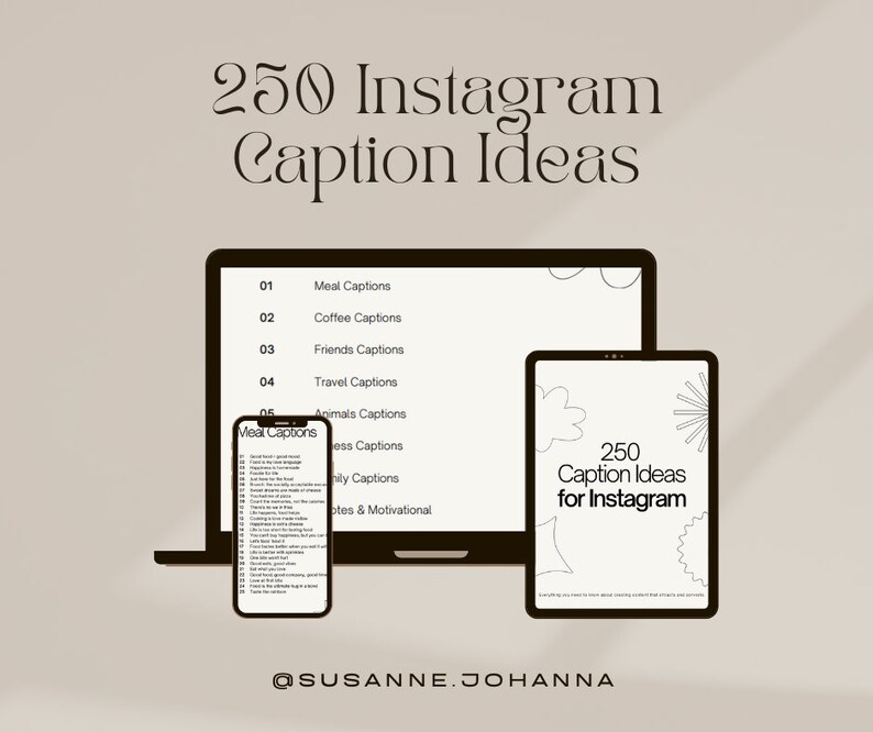250 Instagram Caption Ideas - Etsy