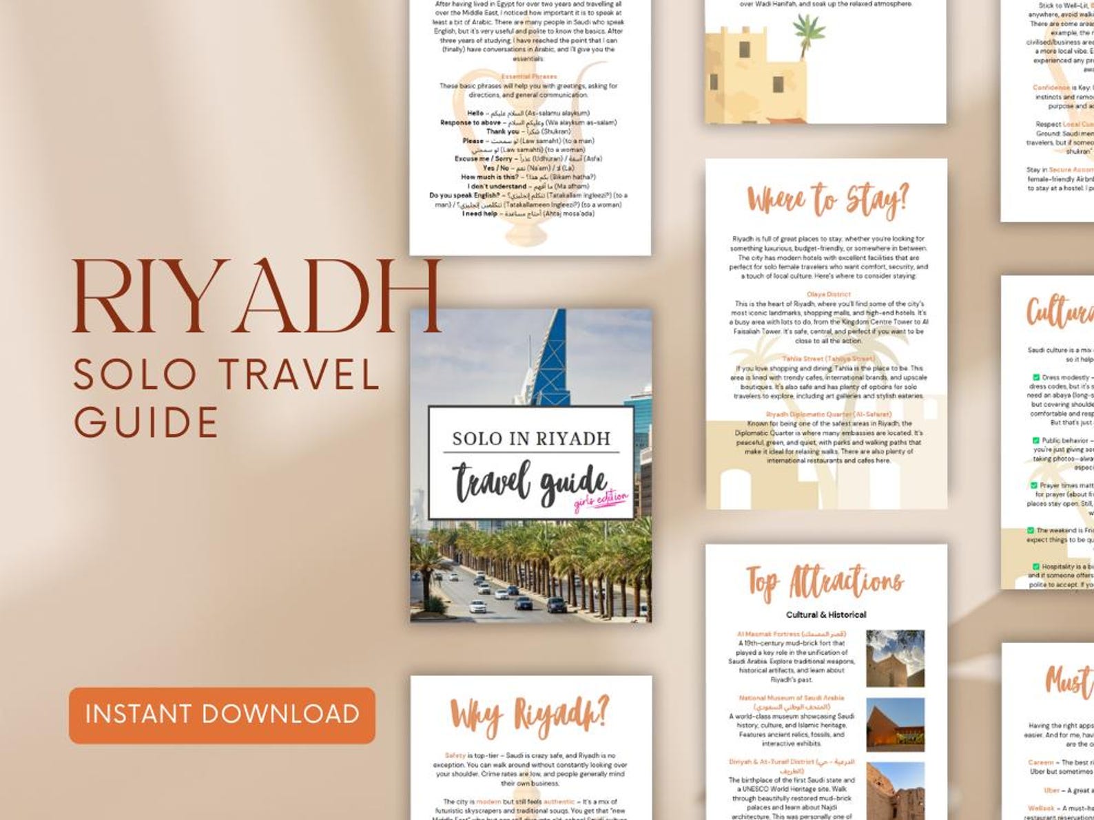 Riyadh Travel Guide - Solo Female Edition - Saudi Arabia - Etsy