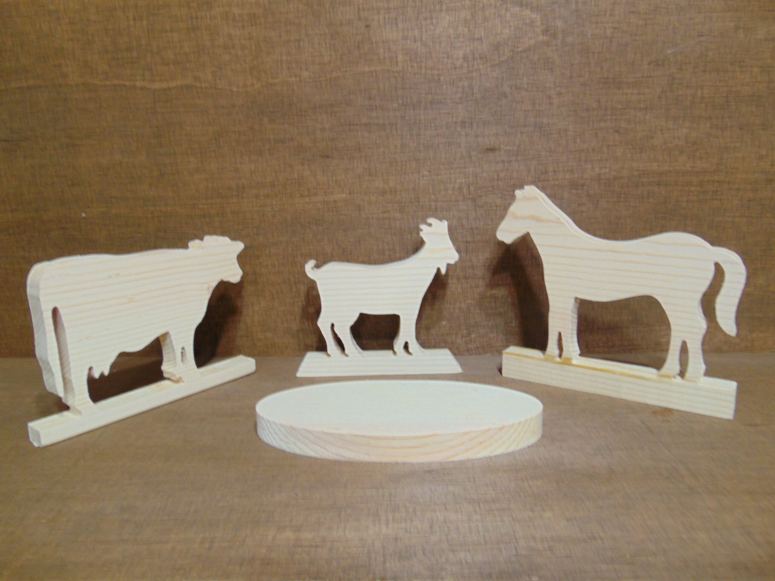 6 - Scrollsaw Patterns, Elephant, Giraffe, Pig, Cow, Goat, and Horse ...