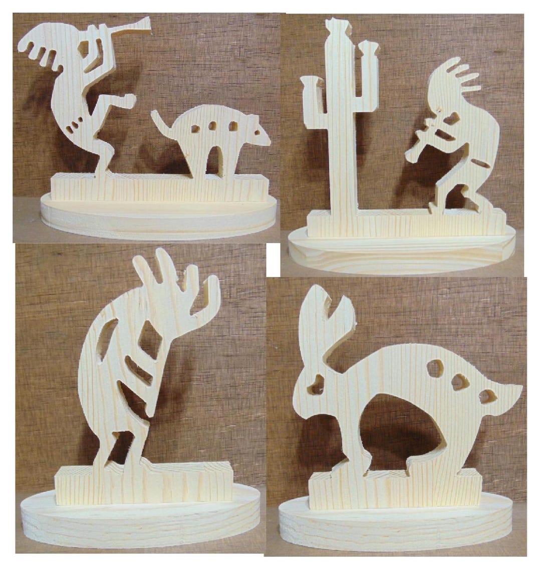 Scroll Saw Pattern, 4 Kokopelli Scroll Saw Files, (pdf, Dxf, Svg, Eps ...