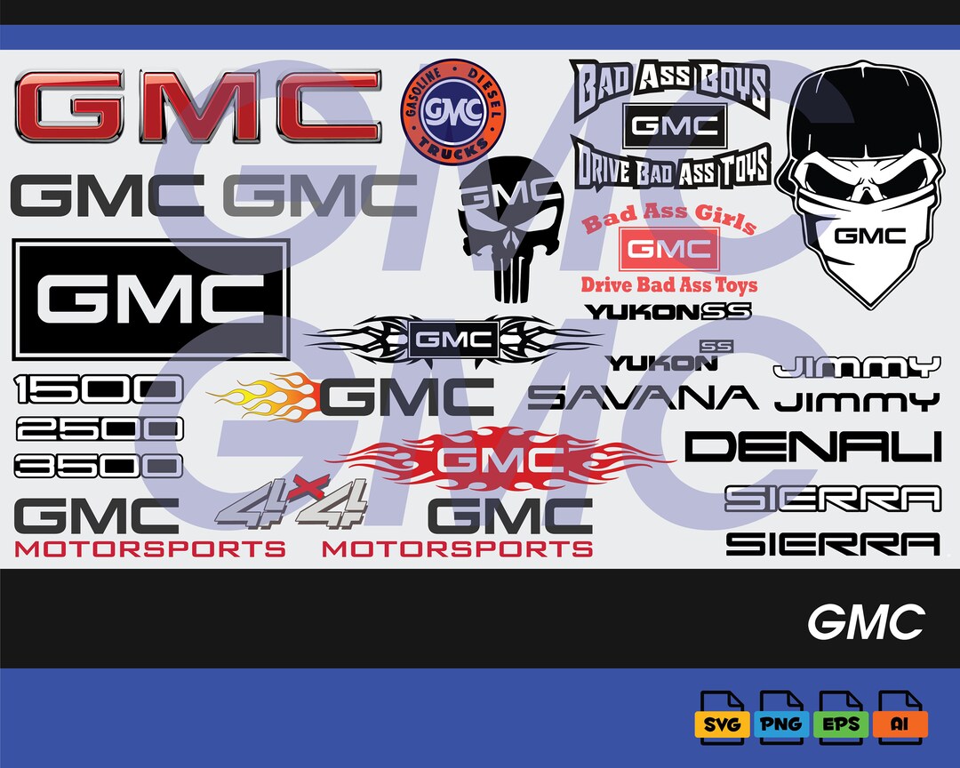 GMC SVG and PNG Files - Etsy