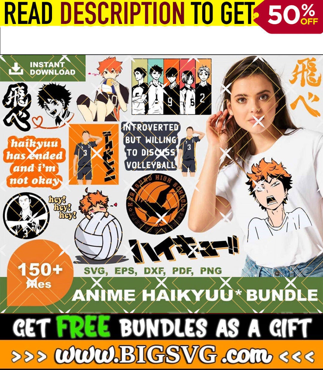 150 Haikyuu Svg Bundle, Anime Designs Png Svg, Anime Bundle Svg ...