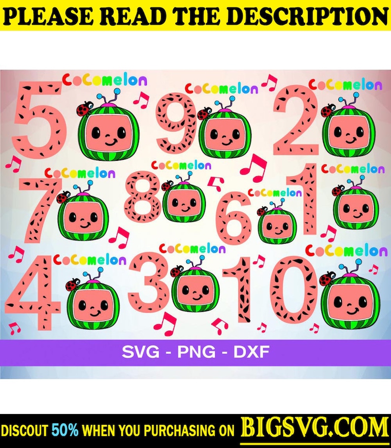 100 COCOMELON SVG BUNDLE, Layered Cartoon Svg,png,pdf, Vector, Sickers ...