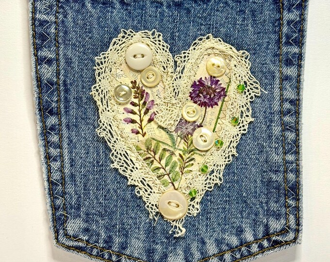 Denim Embellished Pocket Patch #10 - Etsy