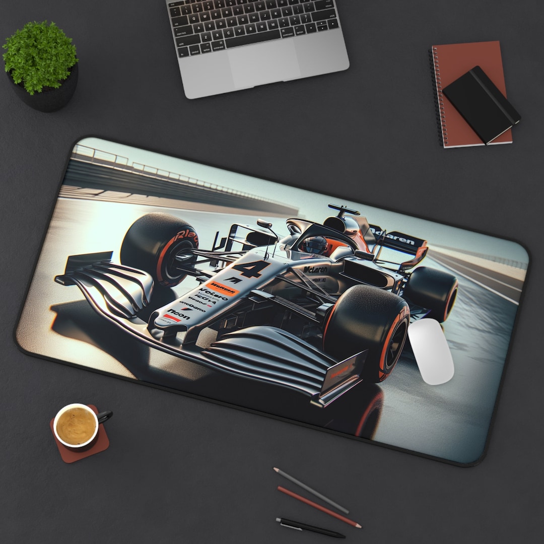 Desk Mat, Mclaren F1, Lando Norris, Silver Arrow, N4, Norris 4, F1 Fans ...