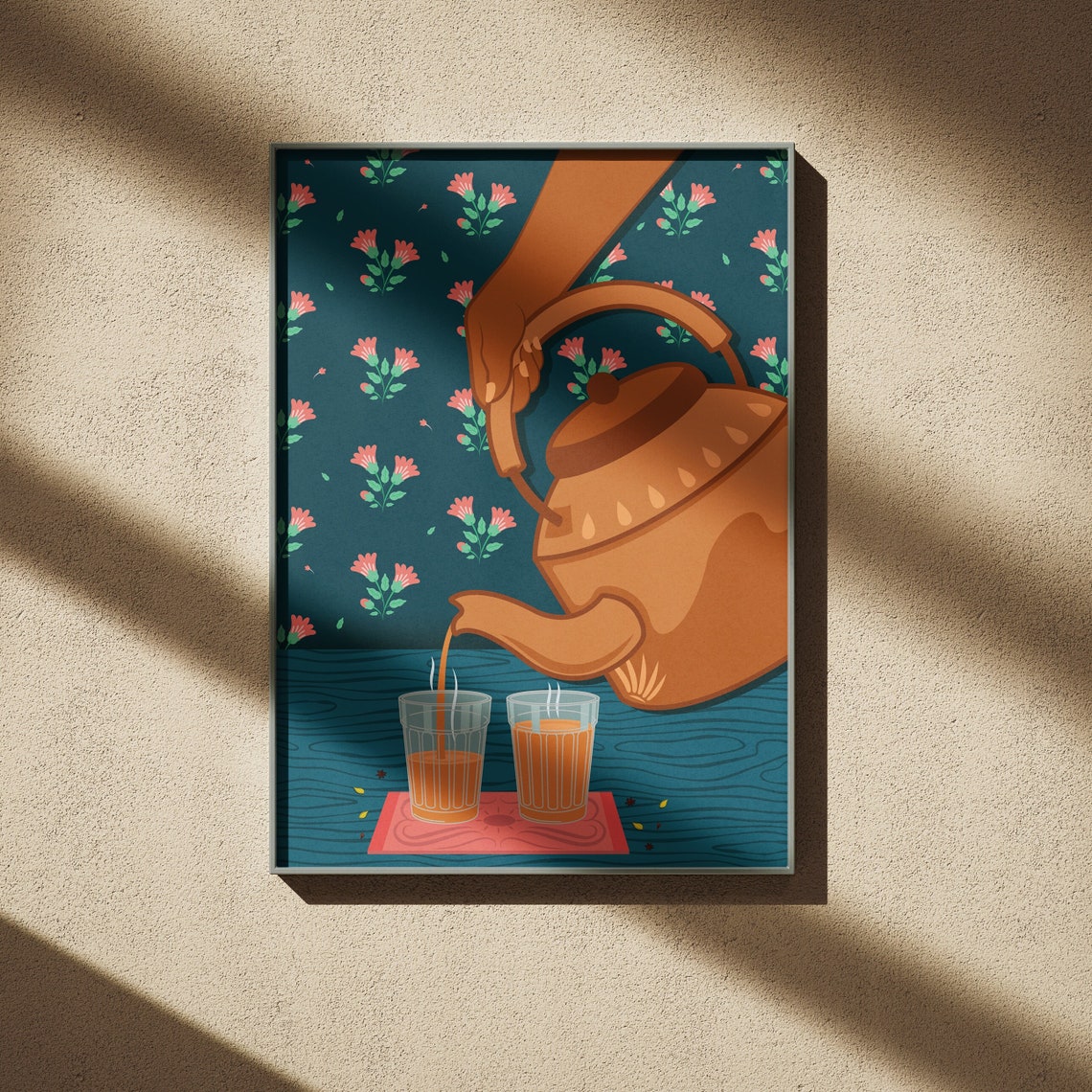 Indian Chai | Desi Pakistani Chai Wall Art Print | Tea Pot | Chai Lover ...