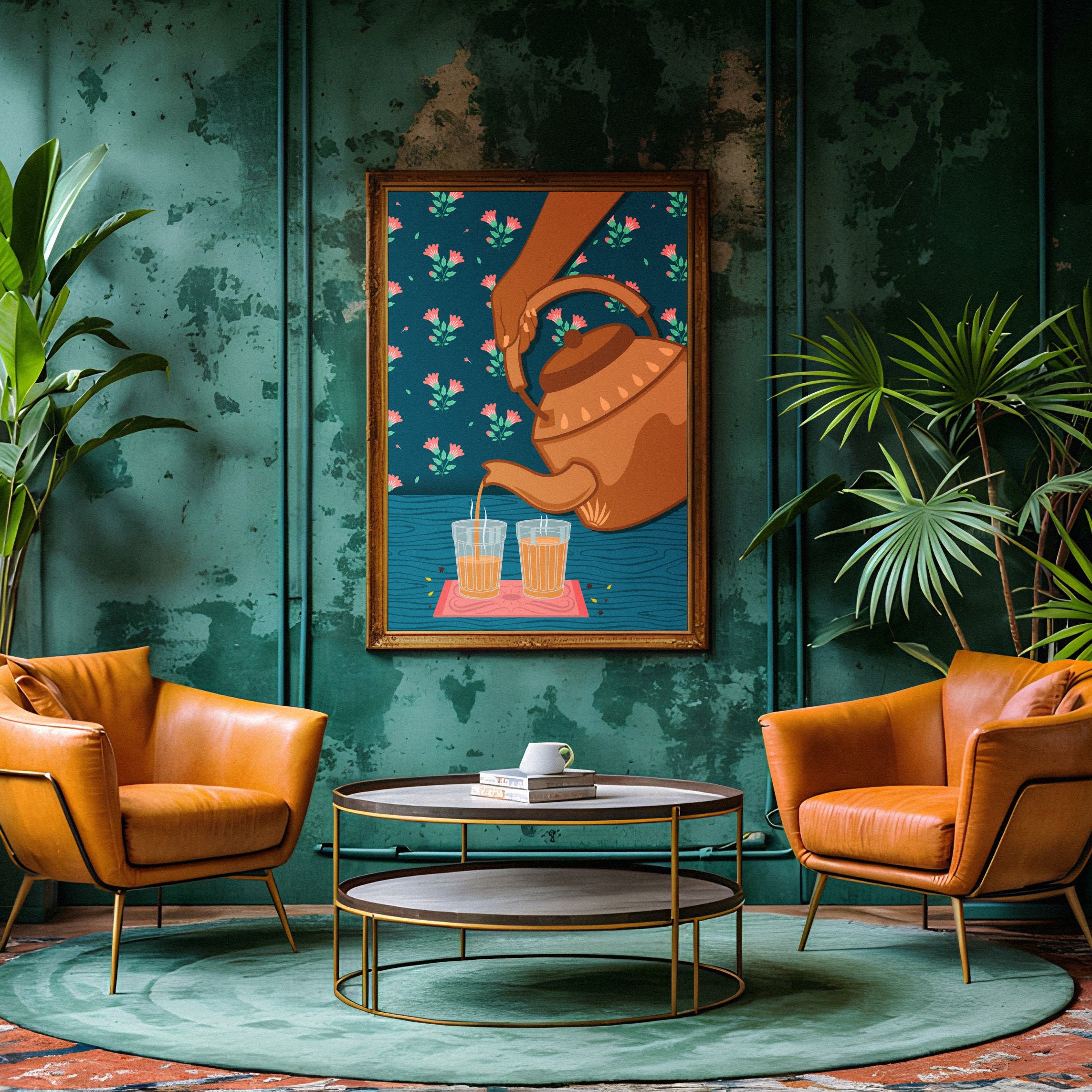 Indian Chai | Desi Pakistani Chai Wall Art Print | Tea Pot | Chai Lover ...