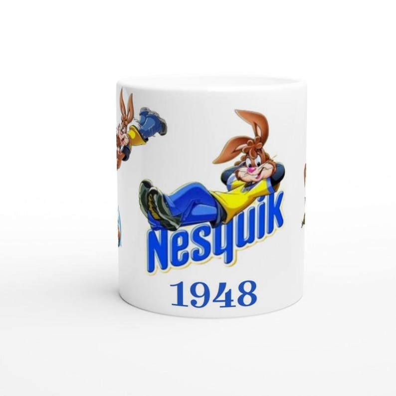 Vintage Nesquik Mug With Classic Rabbit Retro Design 1948 Collectible ...