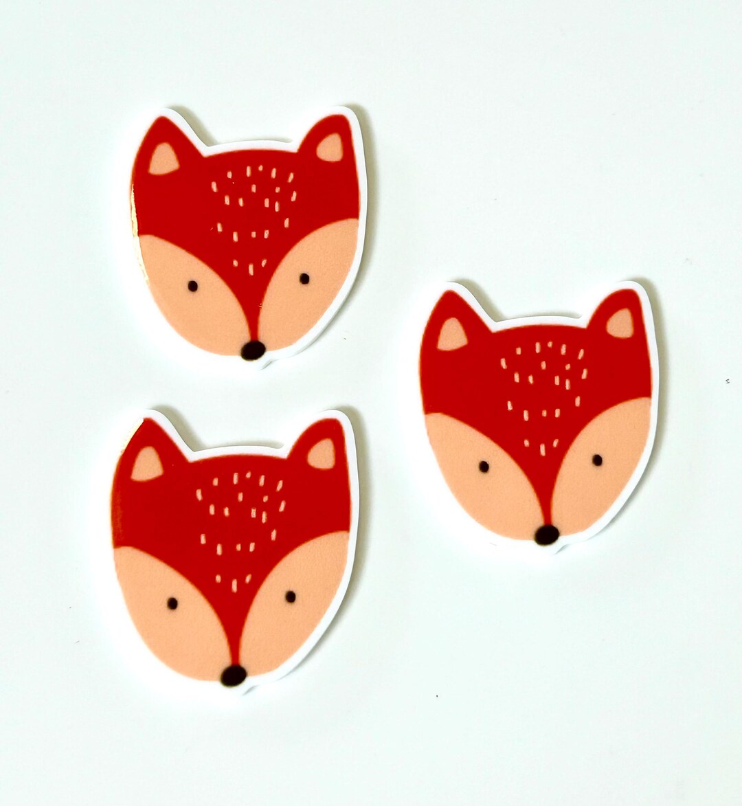 3 Fox Planar Resin Flatbacks, Focal, Hair Bow Supplies, Craft Supplies ...