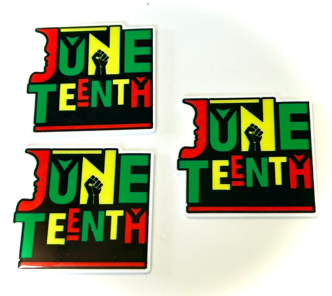 3 Juneteenth Planar Resin Flatbacks, Focal, Hair Bow Supplies, Craft ...