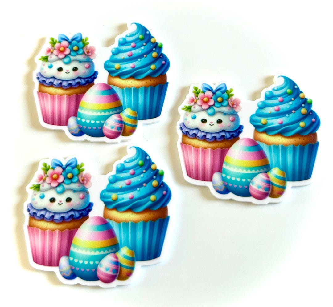 3 Easter Egg Planar Resins | Craft Supplies | Chicks | Bow Making | Bow ...