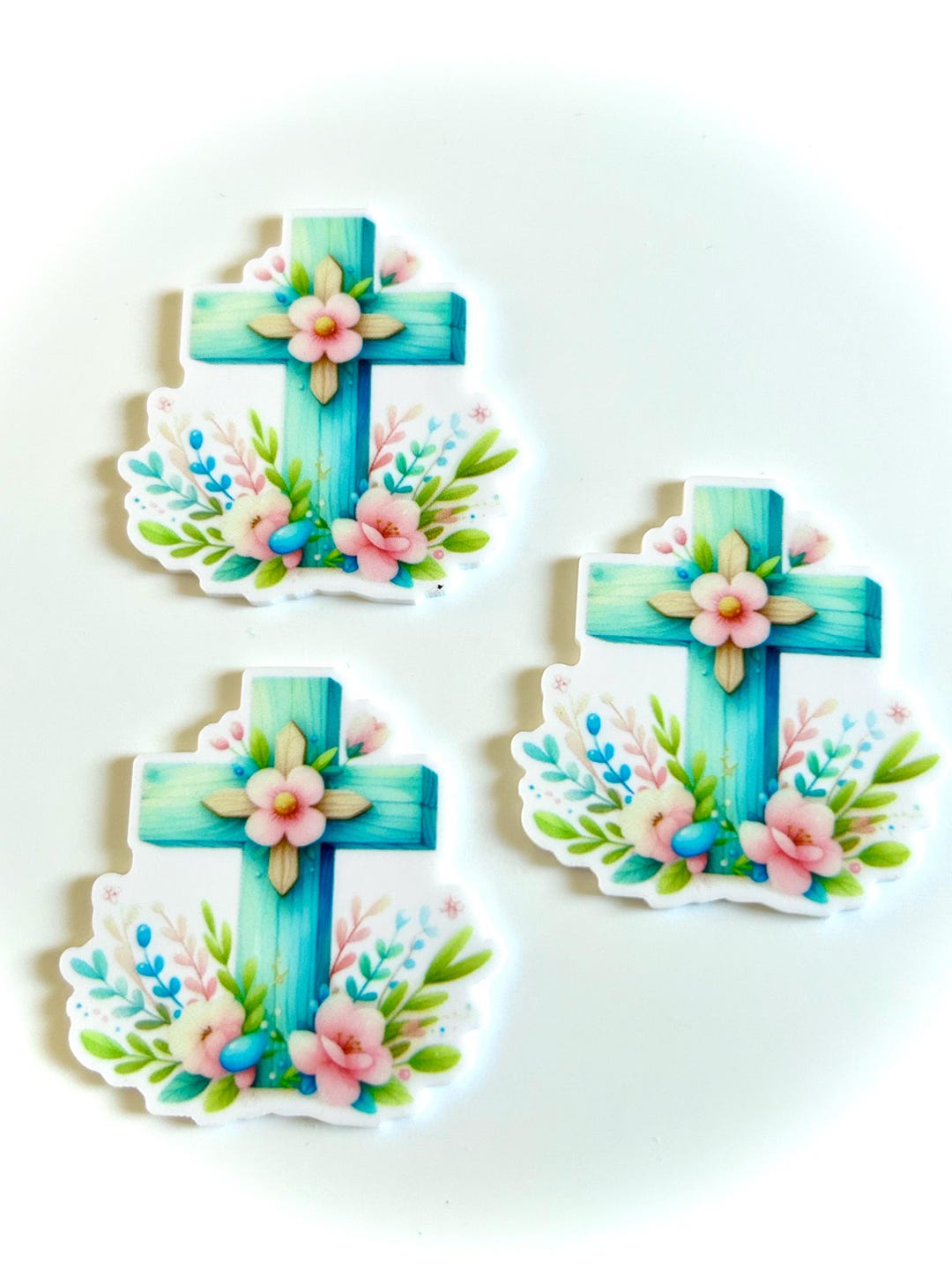 3 Easter Cross Planar Resins | Craft Supplies | Chicks | Bow Making ...