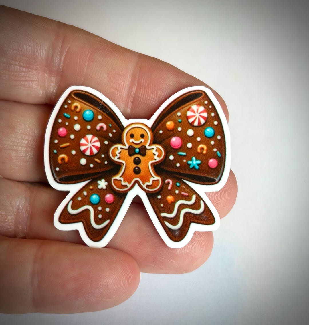 3 Gingerbread Bows Planar Resins, Flatbacks, Hairbow, Hair Bow Centers ...
