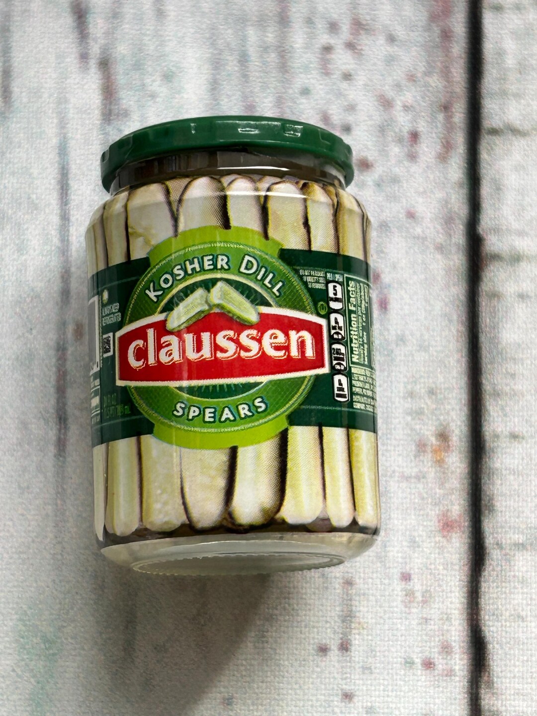 Miniature Faux Claussen Dill Pickles Jar Mini Dollhouse Dolls Craft ...