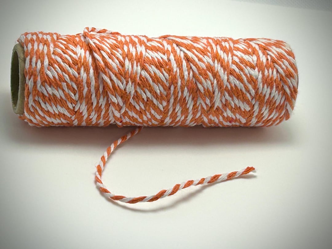25 Yards Orange White Bakers Twine - String Orders Crafts| Gift ...