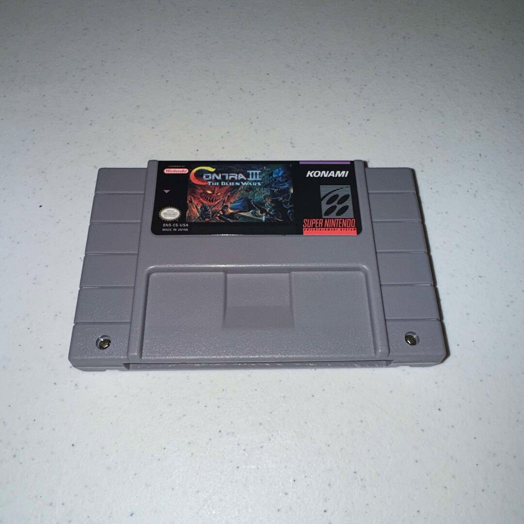 Contra 3: the Alien Wars SNES Super Nintendo Repro Video Game 2D Side ...