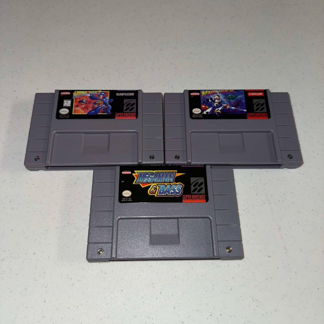 Mega Man Games for SNES Mega Man 7 10 & Bass Super Nintendo ...