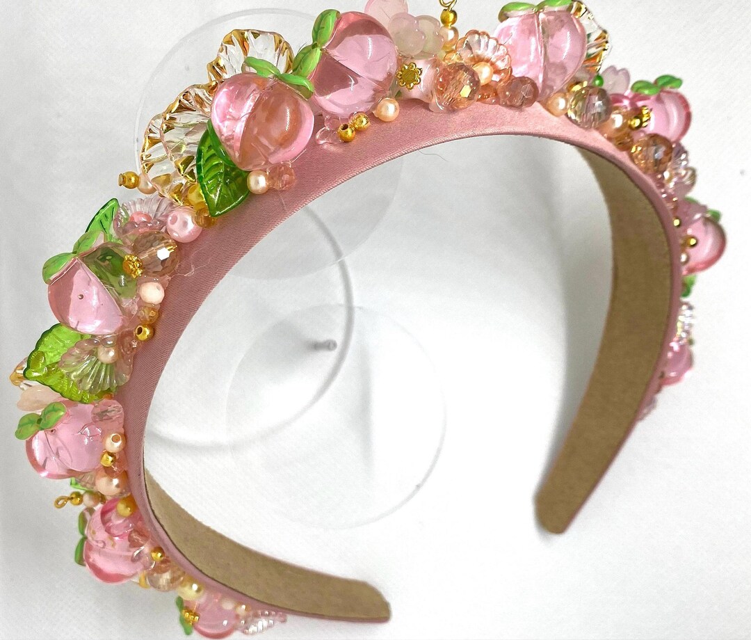 Princess Peach Headband, Hair Accessory, Peach Costume - Etsy